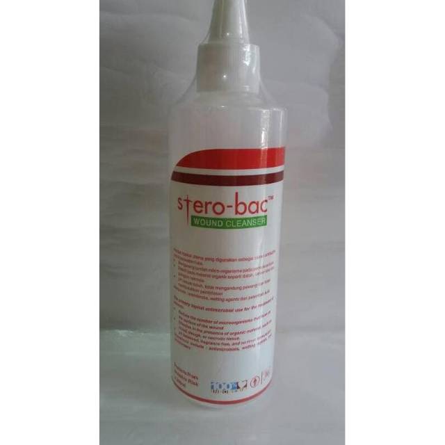 Jual STEROBAC WOUND CLEANSER ORIGINAL PEMBERSIH LUKA TANPA PERIH 200ml ...
