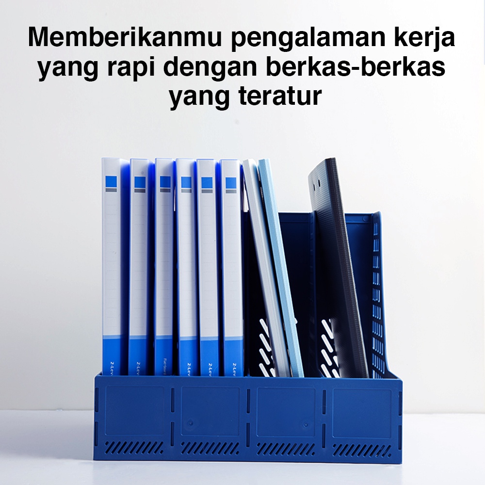 Jual Deli Rak Buku / Box File 4 Sekat Tahan Lama 33777 | Shopee Indonesia