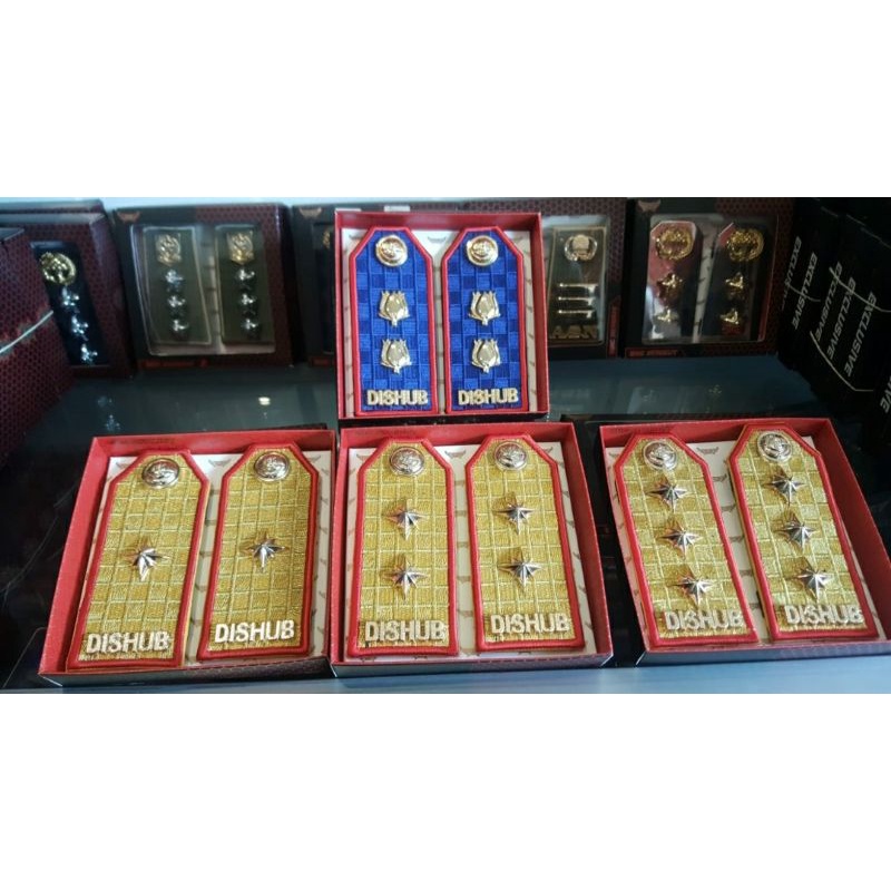 Jual (COD) PANGKAT PDU DISHUB GOLONGAN 4C,4D,4E LIST MERAH KAIN GOLD ...