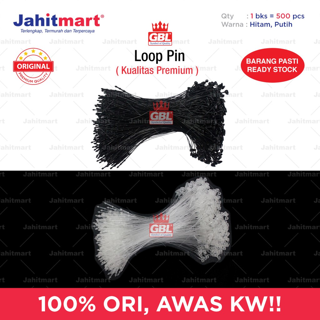 Loop pin / Loopin / String Pin / String Pin Merk GBL isi 500 Pcs ...