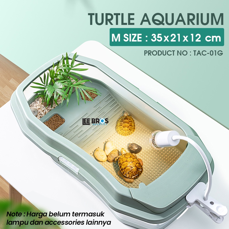 Jual Aquarium Kura Kura / Turtle Aquarium / Tank / Kandang Kura Kura TAC-01G | Shopee Indonesia