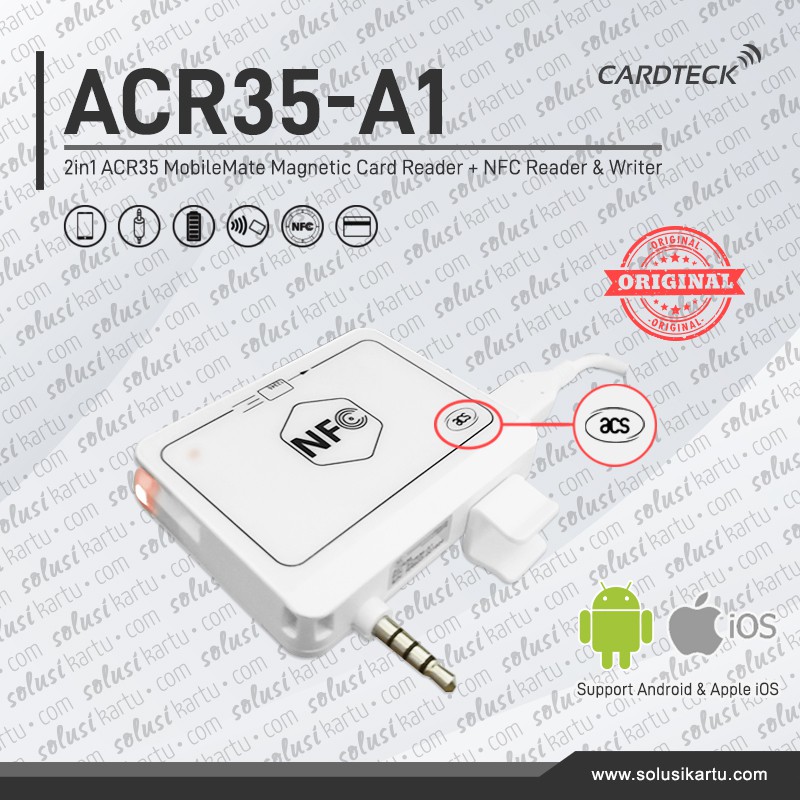 Jual NFC Card Reader Writer RFID Android iOS Mobile Mate ACS ACR35-A1 ... Jual NFC Card Reader Writer RFID Android iOS Mobile Mate ACS ACR35-A1 ...