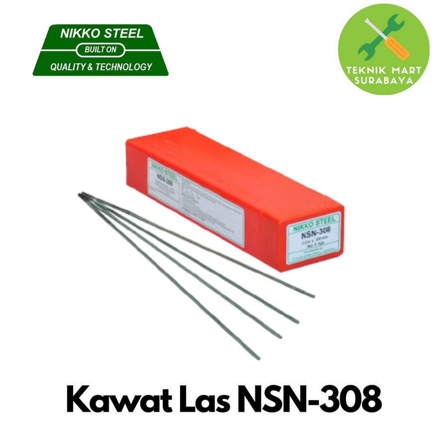 Jual KAWAT LAS NIKKO STEEL NSN-308 3,2mm x 350mm | Shopee Indonesia