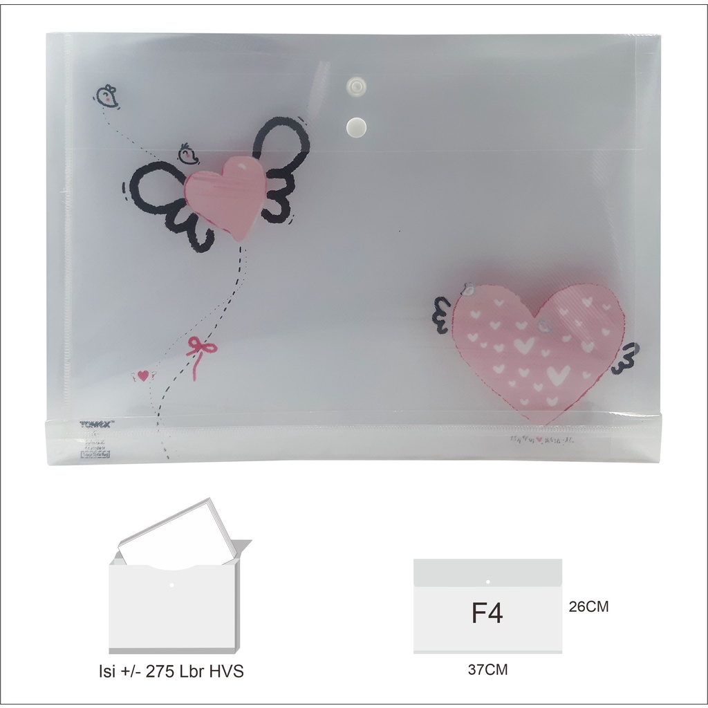 Jual Map Plastik Kancing Murah Motif Ukuran Folio (F4) / Data Bag / Map ...