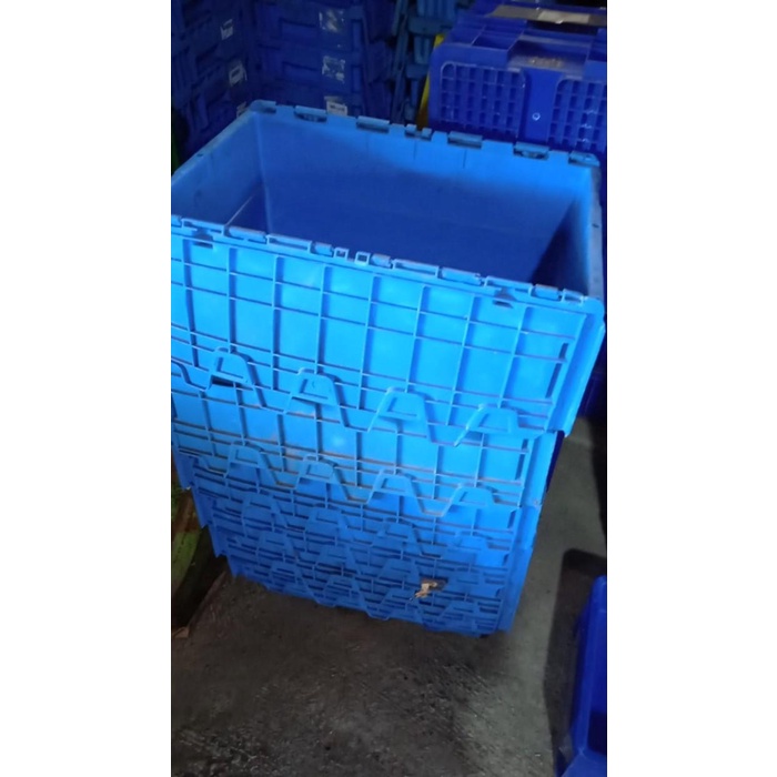 Jual box plastik bekas nestable box biru bekas box bekas Container Biru ...