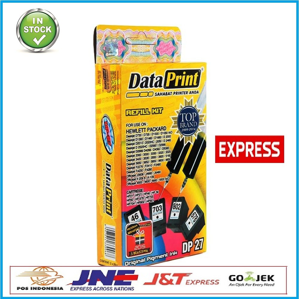 Jual Refill Kit Data Print Dp-27 For HP Black Cartridge | Shopee Indonesia