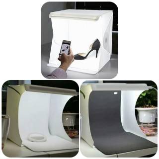 Jual Mini photo studio box / box foto dasar putih hitam / kotak foto ...