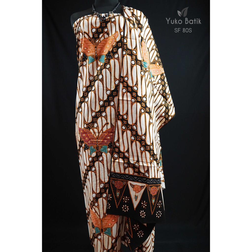Jual Kain Jarik dan Selendang Batik Tulis Motif Parang Kupu Sogan Gold ...