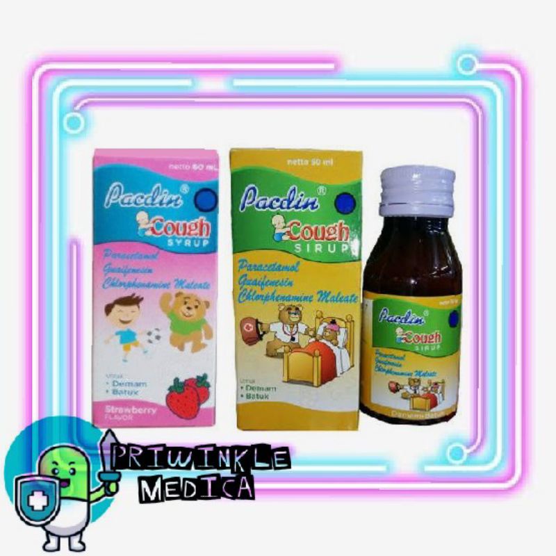 Jual pacdin cough syrup sirup syr coklat original ori strawberry obat ...
