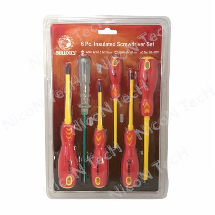 Jual Obeng Listrik BULLOCKS Set 6pc - Obeng Elektrik - Electric ...