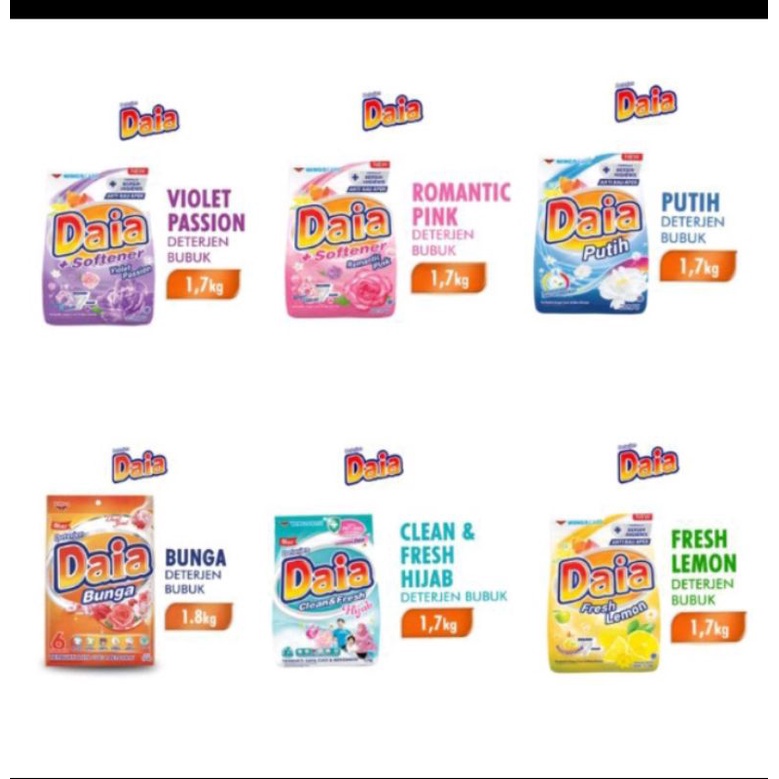 Jual Daia Deterjen + Softener romantic pink Bubuk 1.8/1,7 Kg | Shopee ...