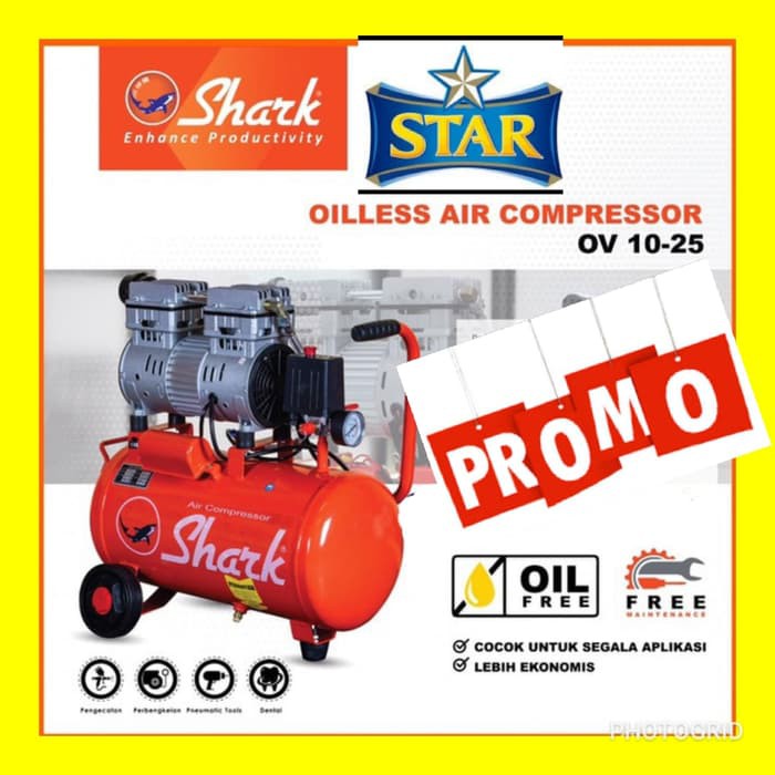 Kompresor angin silent oilless SHARK 1 pk hp | Shopee Indonesia
