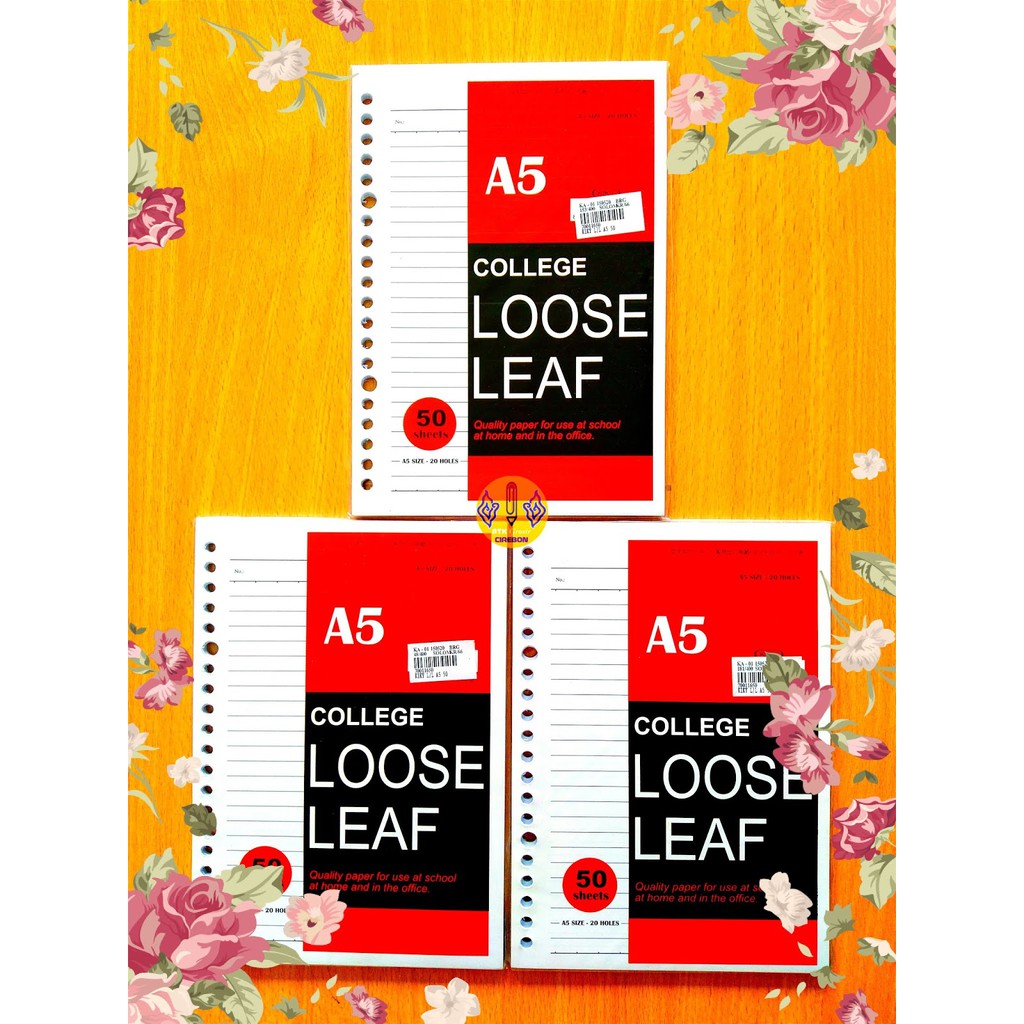 Jual Kertas Loose Leaf Kiky A5 50 Putih Bergaris 50 Lembar | Shopee Indonesia