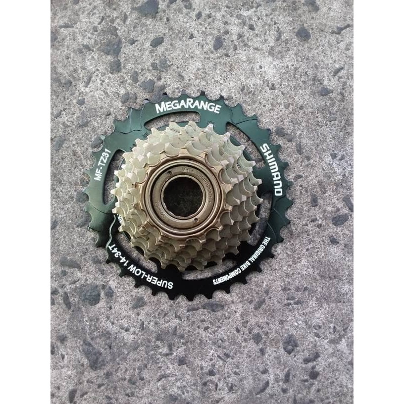 Cuci Gudang sprocket shimano 7 speed megarange 34T | Shopee Indonesia