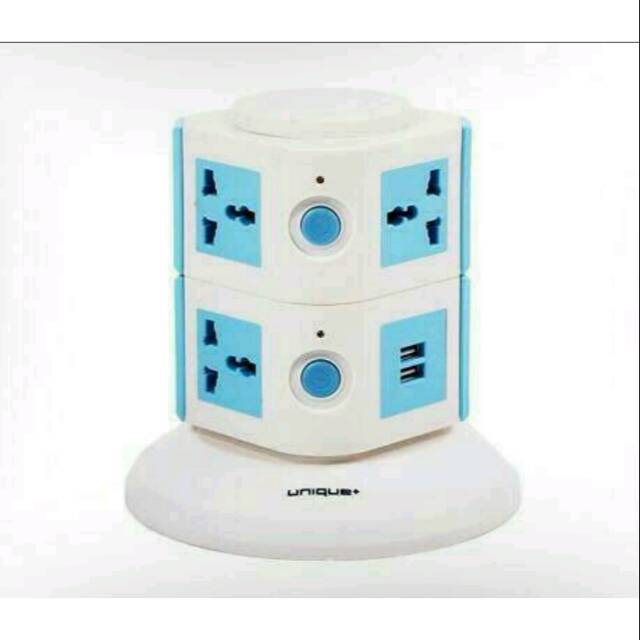 Jual Colokan Listrik Model Menara Vertikal 2 Tingkat Susun 7 Colakan ...