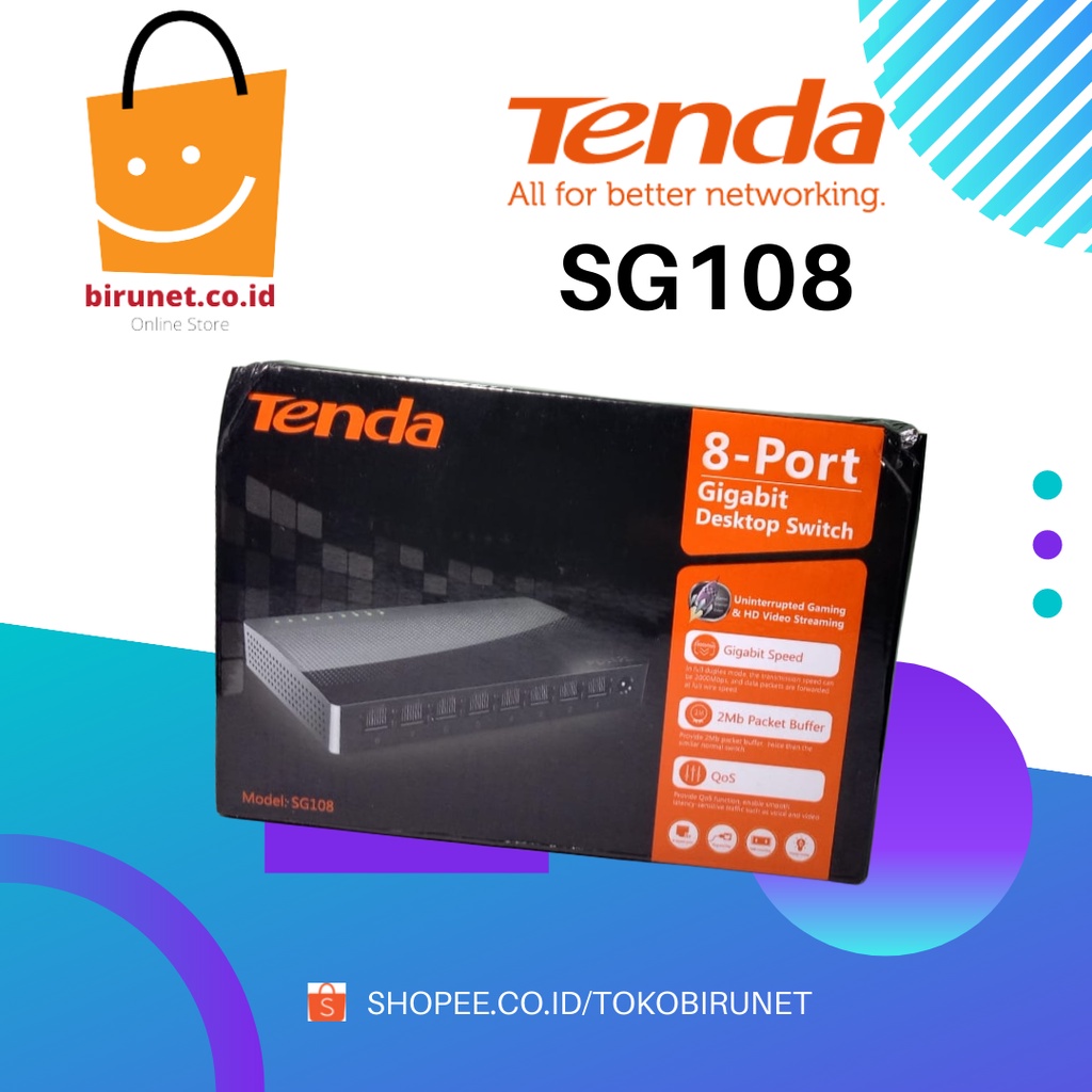 Jual Tenda SG108 8-Port Gigabit Desktop Switch Indonesia|Shopee Indonesia