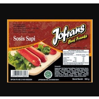 Jual JOFRANS BEEF SAUSAGE 10S / SOSIS SAPI 300GR / FROZEN FOOD | Shopee ...