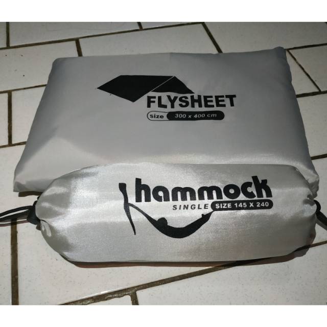 Jual Paket Hammock | hamuk | hamok | ayunan gantung dan Flysheet 3*4 ...