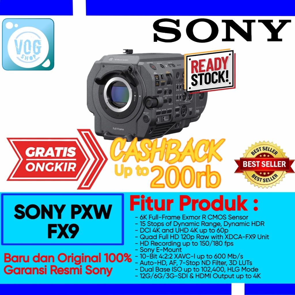 Jual Sony PXW-FX9 XDCAM 6K Full-Frame Cinema Camera - Sony FX9 | Shopee Indonesia