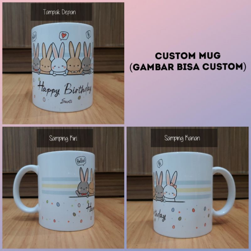 Jual Jasa Cetak Mug Keramik (Mug Custom) Souvernir ultah, wisuda ...