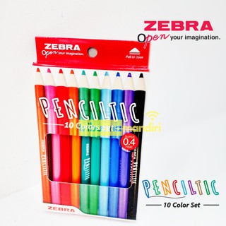 Jual Penciltic Zebra Set 10 Warna 0.4 mm / Pencil tic Fineliner ...