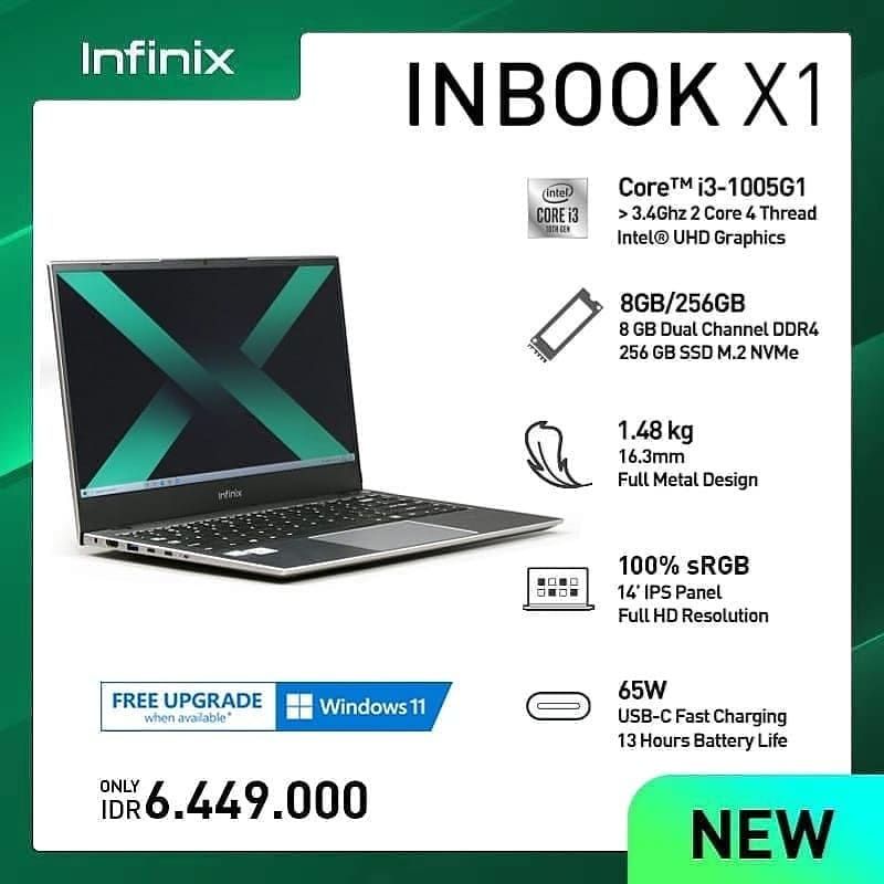 Jual Infinix INBook X1 - I3-1005G1 GREY Indonesia|Shopee Indonesia