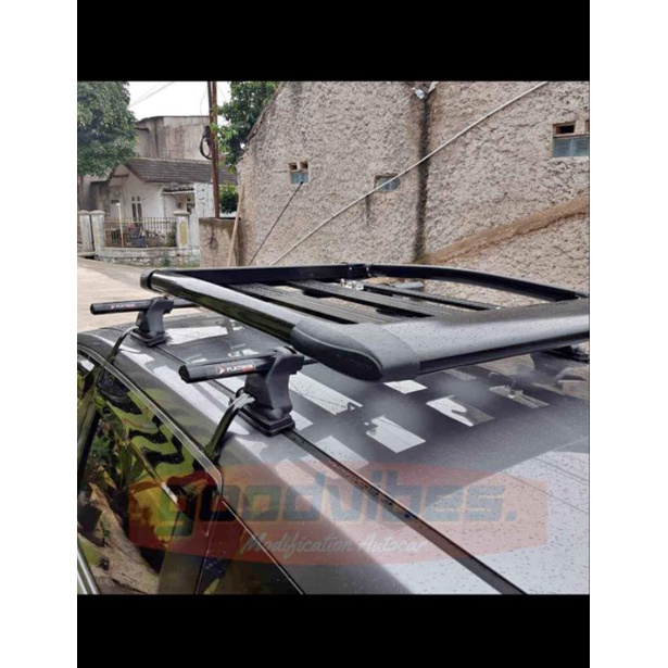 Jual PAKET RACK BAGASI ATAS MOBIL + KAKI RACK JEPIT BODY ALUMUNIUM ...