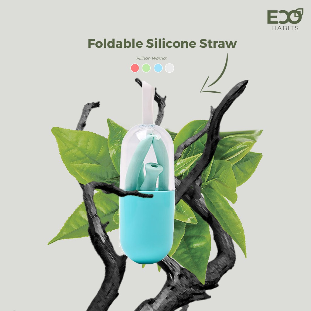 Jual Foldable Straw / Sedotan Lipat - Ecohabits | Shopee Indonesia