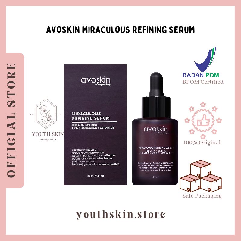 Jual Avoskin Miraculous Refining Serum 30ml | Serum eksfoliasi avoskin ...