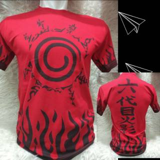 Jual Kaos naruto segel kyubi merah dan hitam | Shopee Indonesia