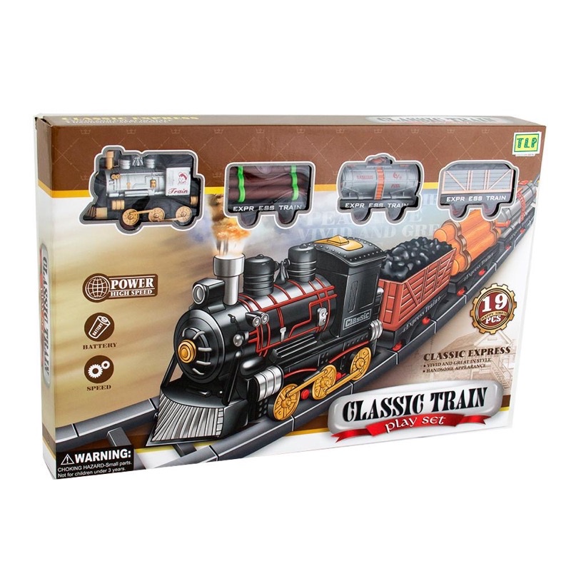 Jual mainan kereta api lokomotif classic train 11pc 3 gerbong tangki ...