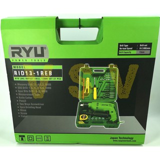 Jual RYU Impact Drill PAKE KOPER 13mm SET 27pc / bor set / mesin bor ...