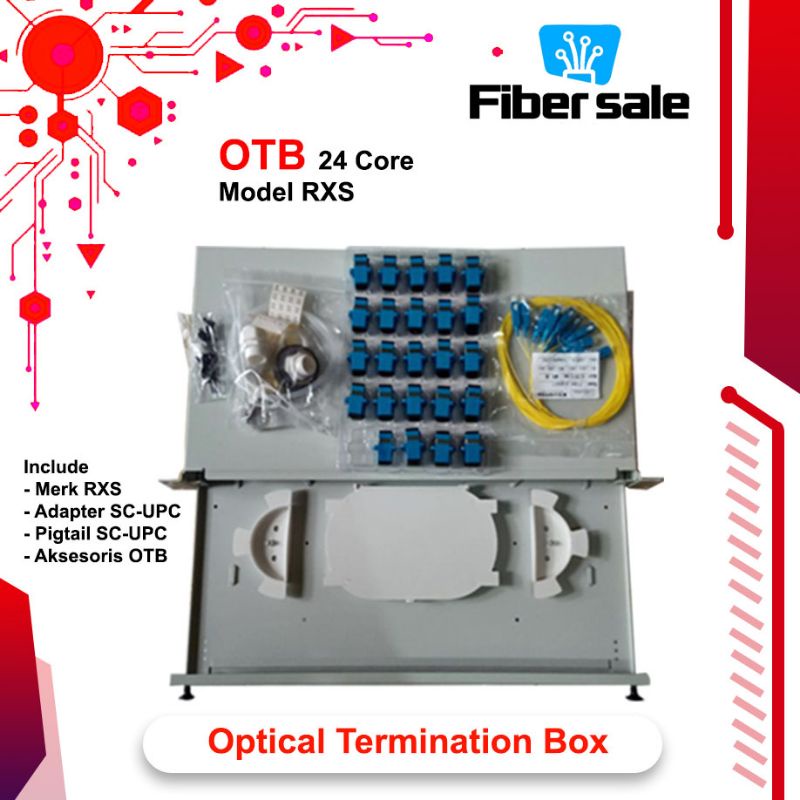 Jual otb 24c otb 24 core model RXS lengkap adapter pigtail SC UPC | Shopee Indonesia