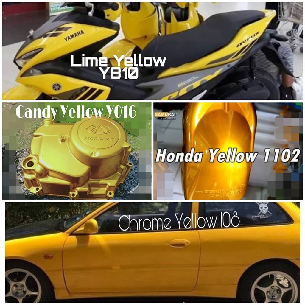 Jual SAMURAI PAINT KUNING/YELLOW-CANDY-LIME -HONDA-CHROME- STABILO ...