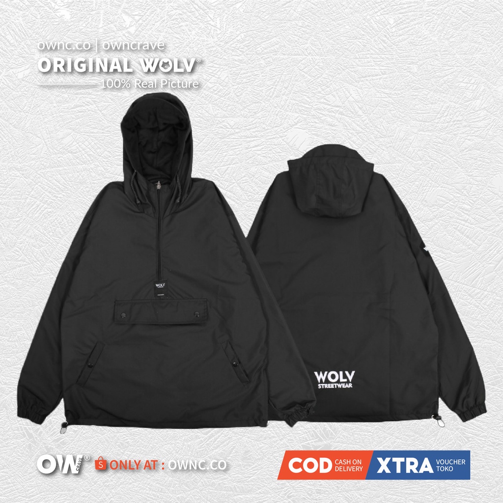 Jual WOLV - Jaket Cougle Hitam Wolv Original Pria Wanita | Shopee Indonesia Jual WOLV - Jaket Cougle Hitam Wolv Original Pria Wanita | Shopee Indonesia