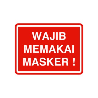 Jual RAMBU WAJIB MEMAKAI MASKER 15CM X 20CM AKRILIK | Shopee Indonesia