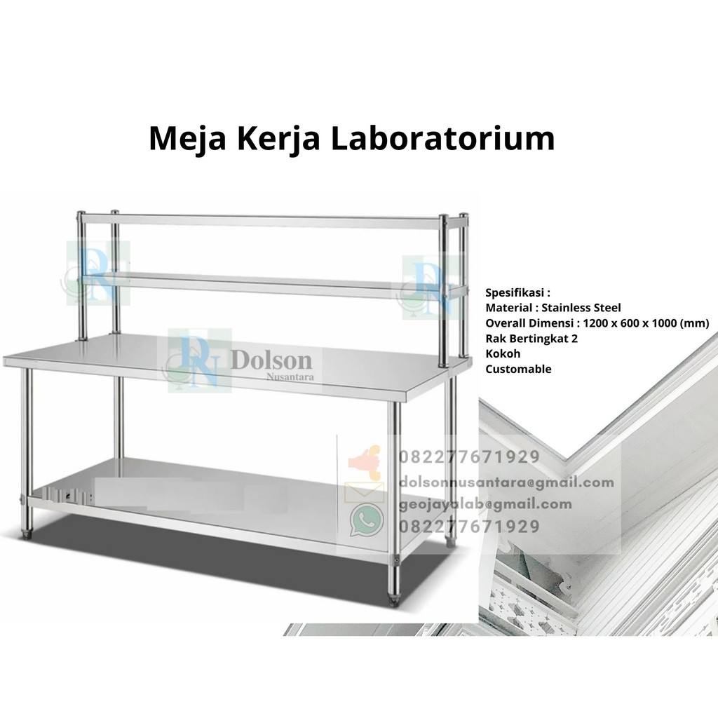 Jual Meja Kerja Tingkat Workstation Laboratorium Farmasi PCR 1200 ...