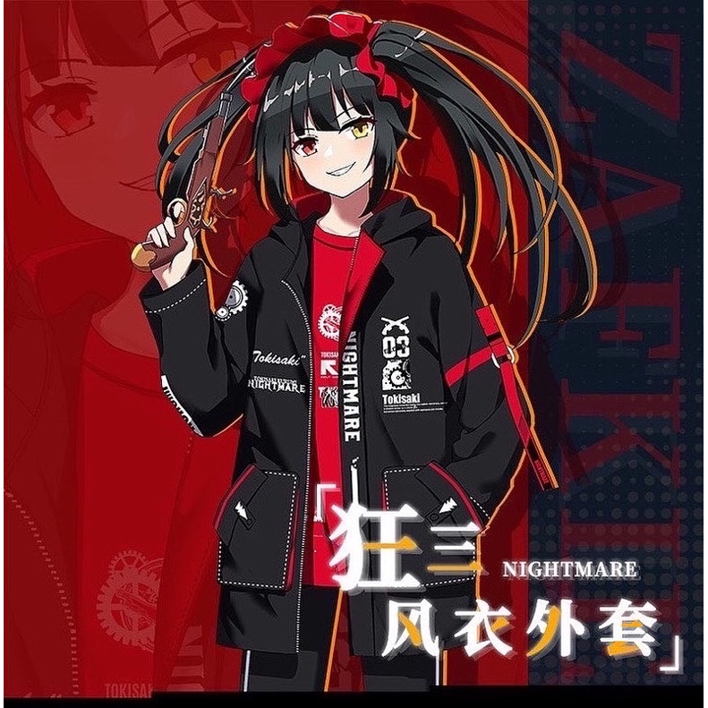 Jual Tokisaki Kurumi Jacket Date a Live Cosplay Anime Jepang Kawaii ...