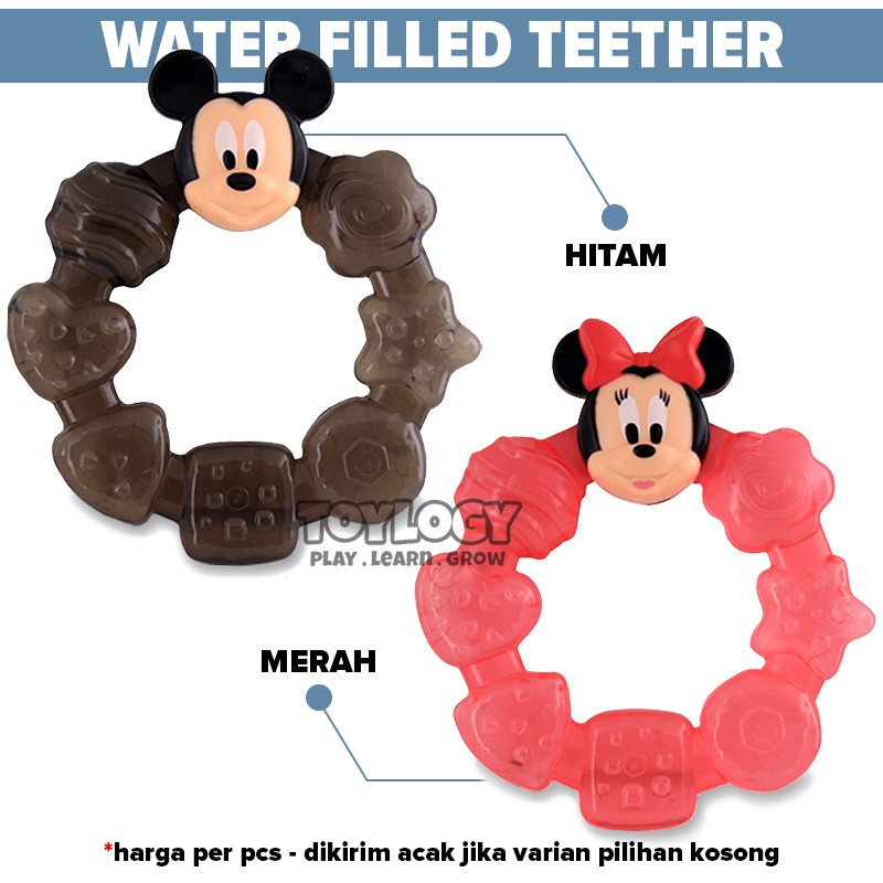 Jual Lusty Bunny Disney Teether Gigitan Bayi Mainan Tumbuh Gigi Water Filled Shape Mickey Minnie ...