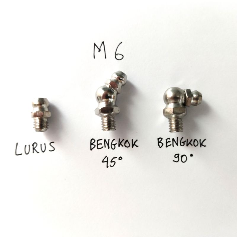 Jual NEPEL NIPPLE GREASE M6 X 1 ( 6MM ) Indonesia|Shopee Indonesia