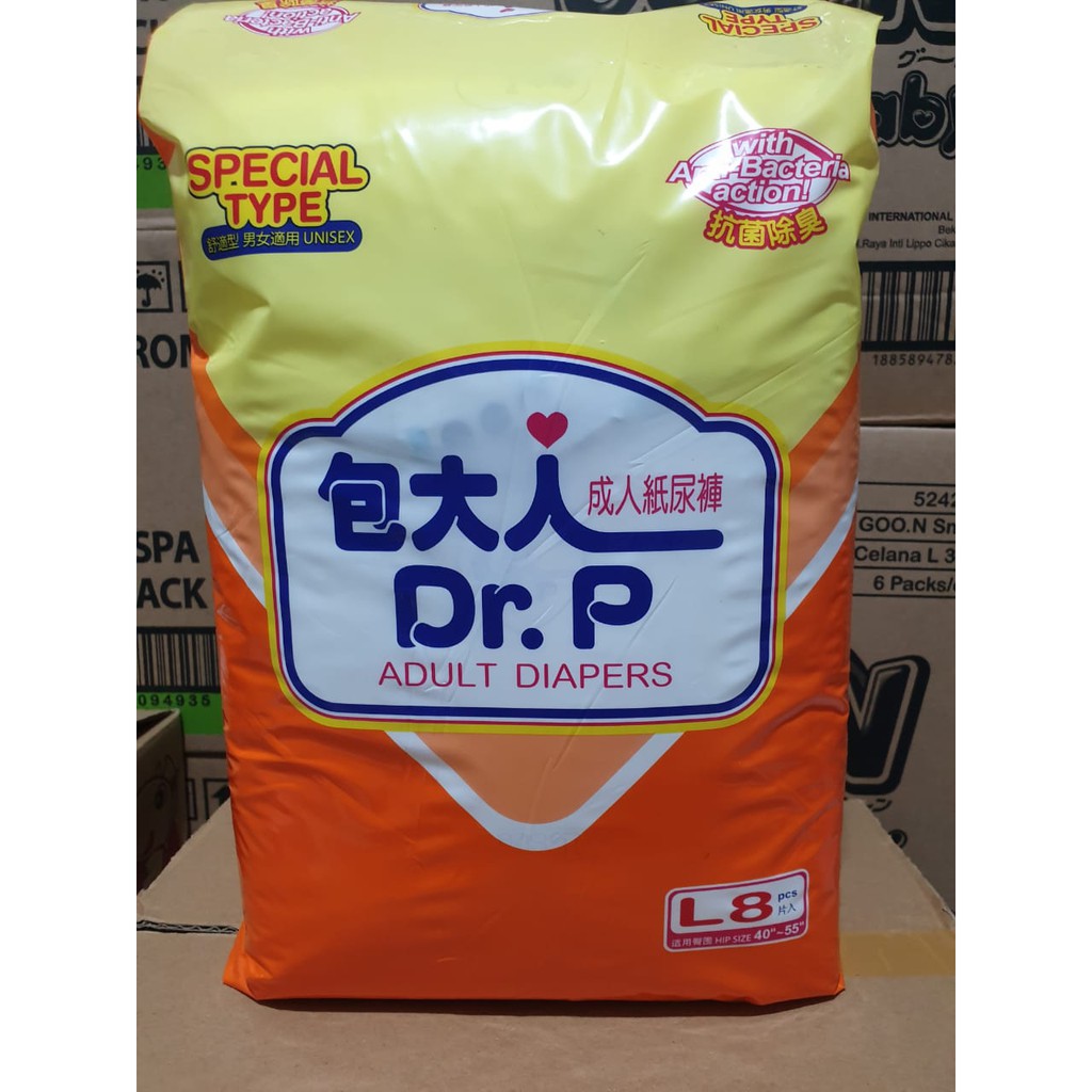 Jual DR.P ADULT DIAPERS SPECIAL UNISEX - SIZE L8 (Popok Dewasa ...