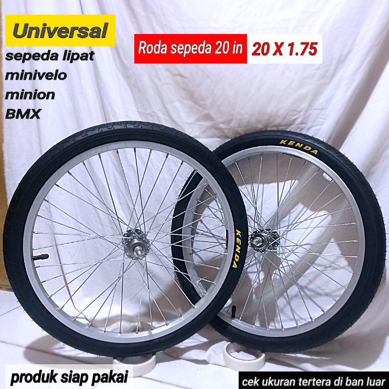 Jual Roda sepeda 20 x 1.75 siap pakai cocok untuk semua sepeda lipat ...