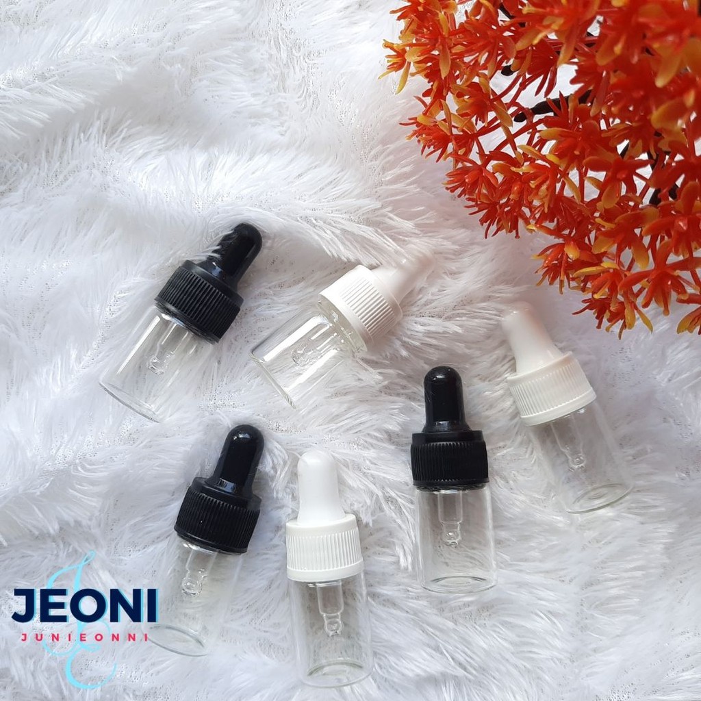 Jual BOTOL KACA PIPET 5ML BENING RING HITAM/PUTIH / Botol pipet 10ml ...