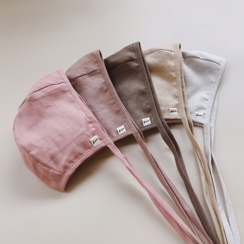 Jual Classic Linen Bonnet / topi bonet bayi/ bonet sasa handmade ...