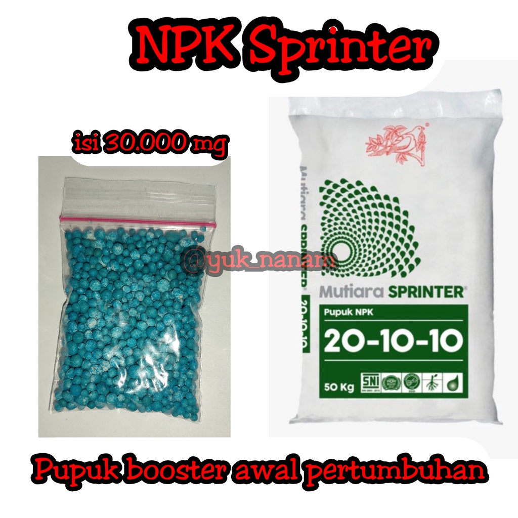 Jual NPK Mutiara Sprinter 20 10 10 Pupuk Booster Untuk Masa Awal Pertumbuhan | Shopee Indonesia