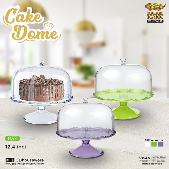 Jual Cake Dome Display Multifungsi Wadah Kue Tempat Roti Golden Dragon ...