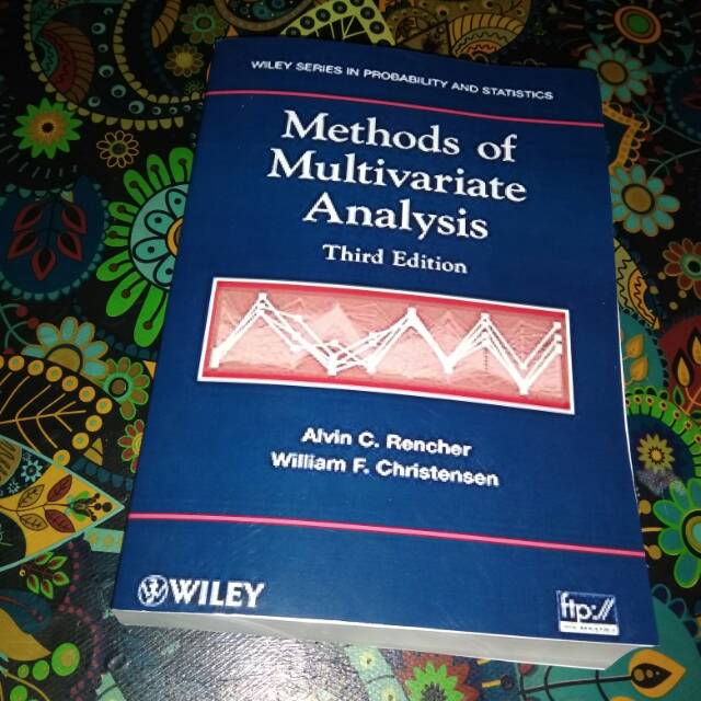 Jual Methods Of Multivariate Analysis 3rd Edition Alvin C Rencher Shopee Indonesia