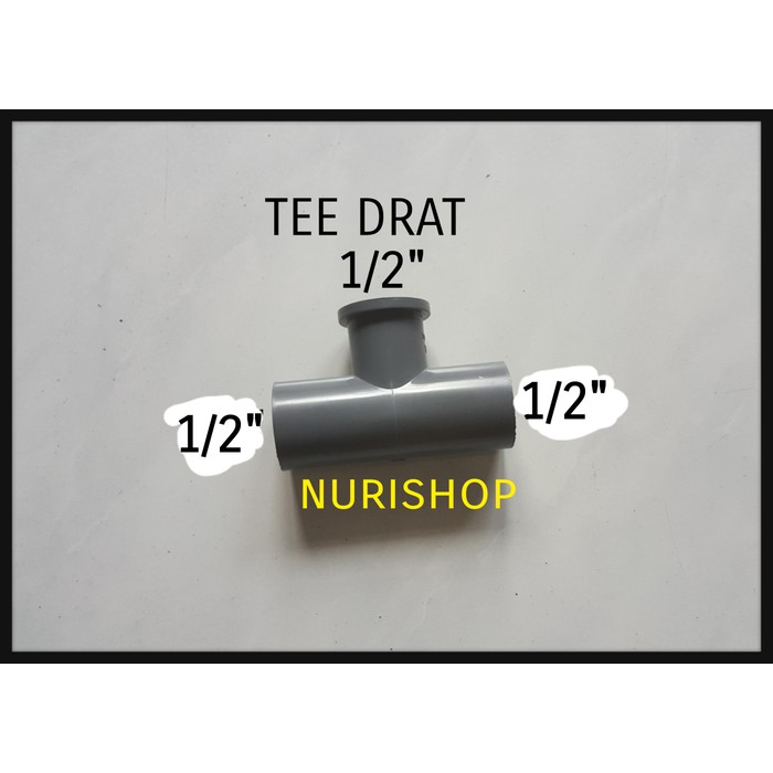 Jual Tee drat pvc 1/2" atau T drat dalam/ faucet tee pvc 1/2" Indonesia ...