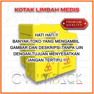 Jual Safety box medis Vol 5 liter duplex glossy lengkap | tempat sampah ...