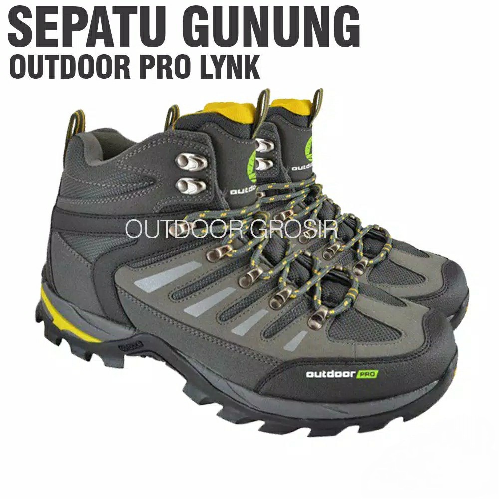 Jual [COD] Sepatu Gunung Outdoor Pro Lynk Grey Waterproof - Sepatu ...